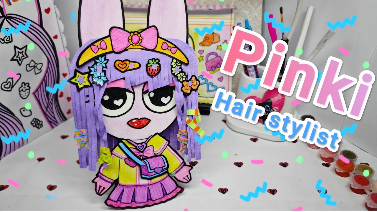 INCREDIBOX SPRUNKI Pinki | paper sprunki doll [ Hair stylist] #sprunki# ...