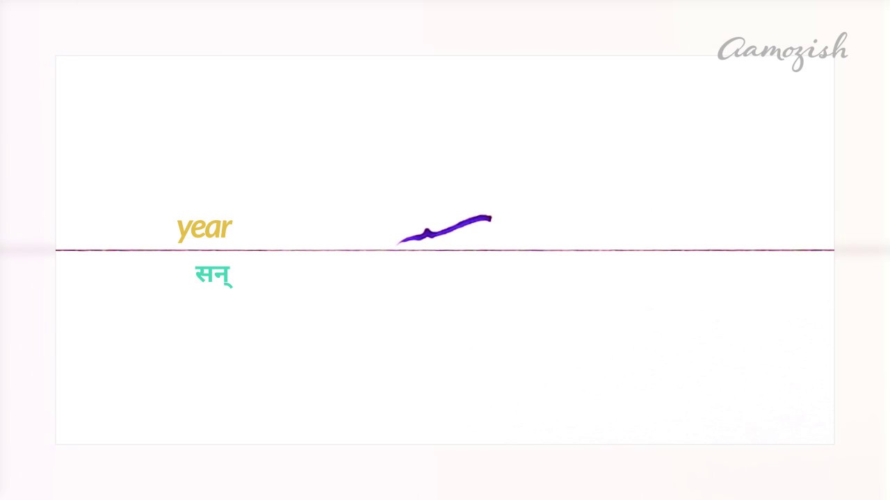 Writing the 'Year' symbol (Pen version) - YouTube