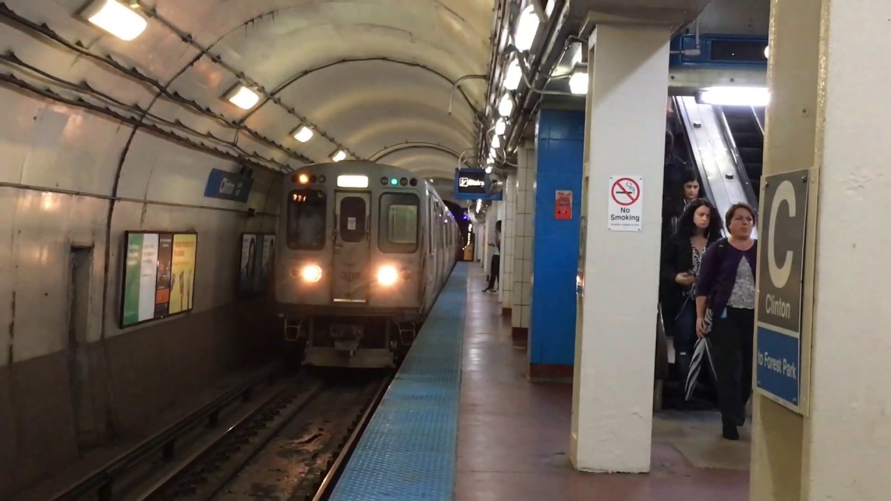 Chicago CTA: Blue Line Trains in Downtown at Monroe, Jackson, and ...