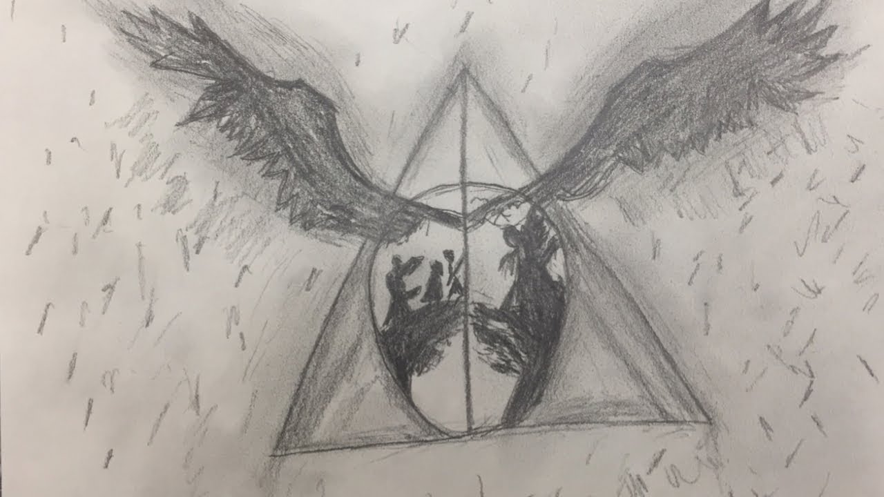 Drawing the Deathly Hallows Symbol! - YouTube