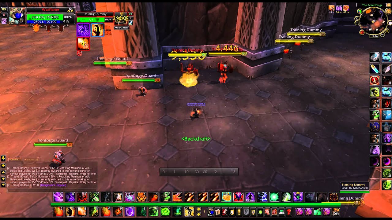 wow lvl 85 warlock destruction chaos bolt crit - YouTube