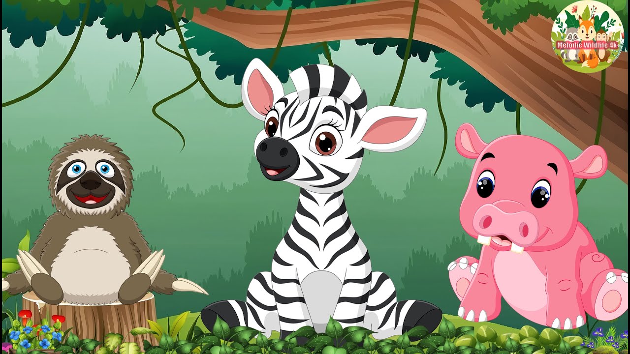 Animal Sounds and Funny Animal Videos: Hippo, Zebra, Sloth, Beaver, Sea ...