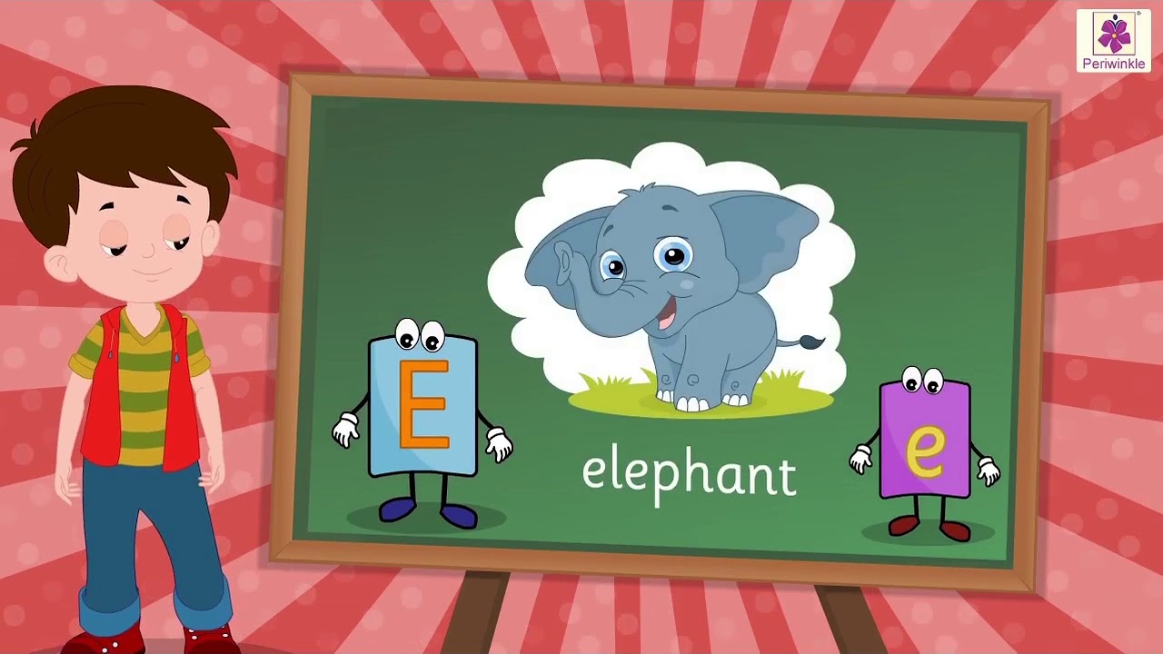 Phonics Letter E with Four Words | ABC Primer | Periwinkle - YouTube