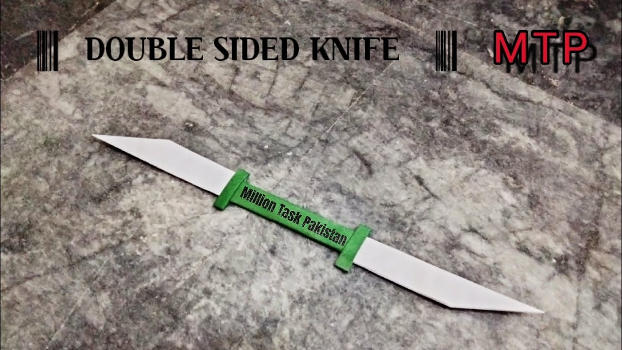MAKING DOUBLE SIDED KNIFE From Paper - YouTube