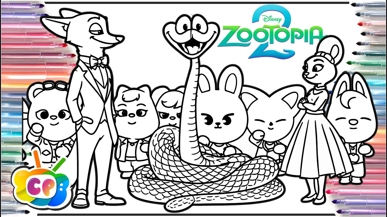 Zootopia 2 coloring page / Coloring Zootopia 2 Characters / Satisfying ...