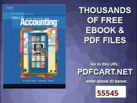 Century 21 Accounting Multicolumn Journal with CD ROM - YouTube