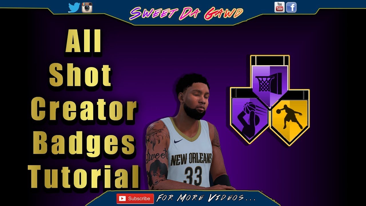 All Shot Creator Badges Tutorial: Key Badges ★★NBA 2k18 ★★ - YouTube