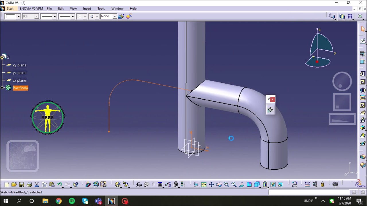 SIMPLE MAKING CATIA V5 - La Table (Step by step Tutorial) - YouTube