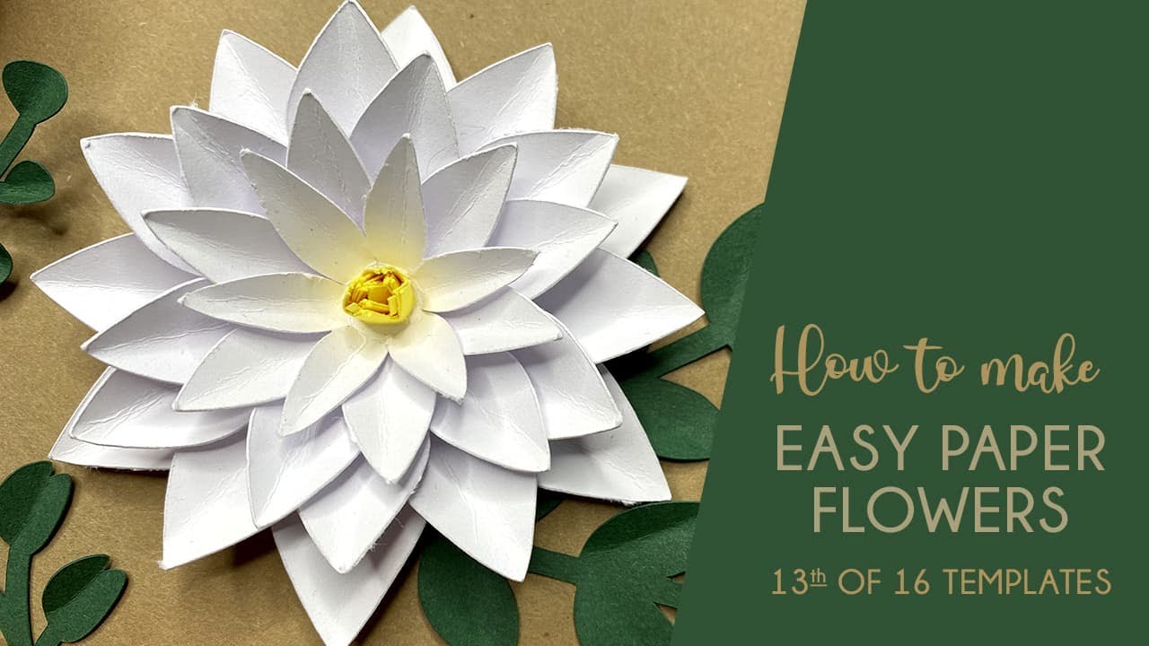 Easy DIY Paper Flower | 13th of 16 Templates | How To Make Paper Flower ...