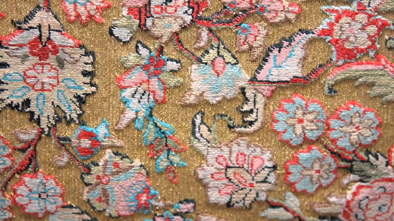Very fine Silk Chinese Gilt rug - YouTube