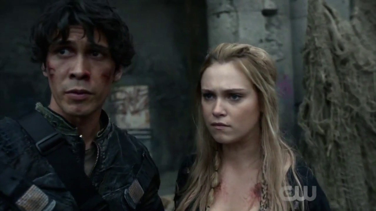 The 100 4x01 Clarke and Bellamy see the aftermath.. - YouTube