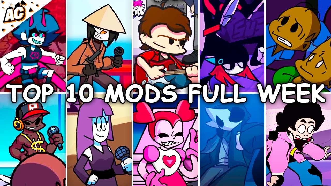 Top 10 Mods Full Week! #11 - Friday Night Funkin' - YouTube