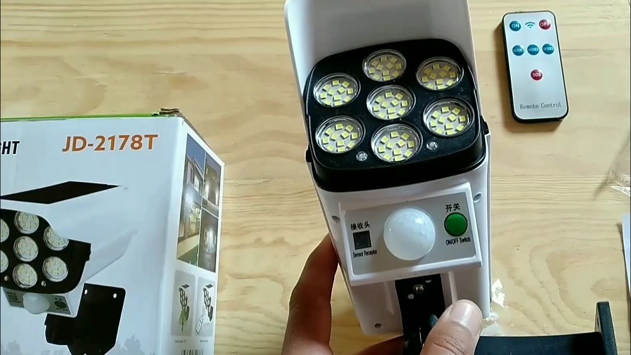 Solar Light Motion Sensor Security Dummy Camera JD-2178T Solar Lamp ...