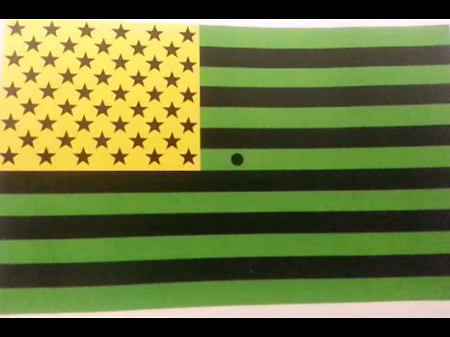 American Flag Yellow And Green Illusion Other Thin Line Flags (U.S.)