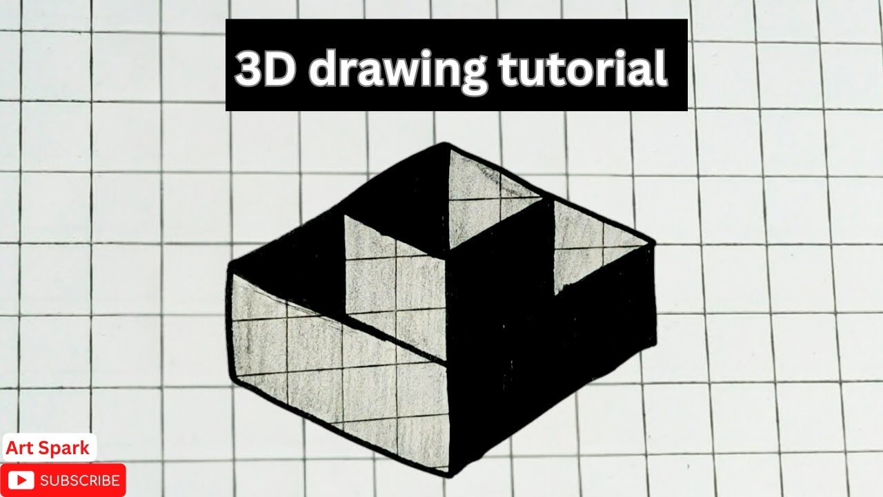 3D illusion drawing tutorial for beginners | How to draw 3D illusion on ...
