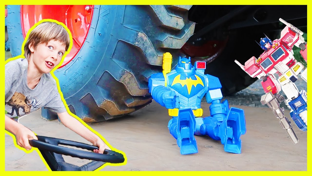 Tractor CRUSHING | Batman Vs Optimus Prime - YouTube