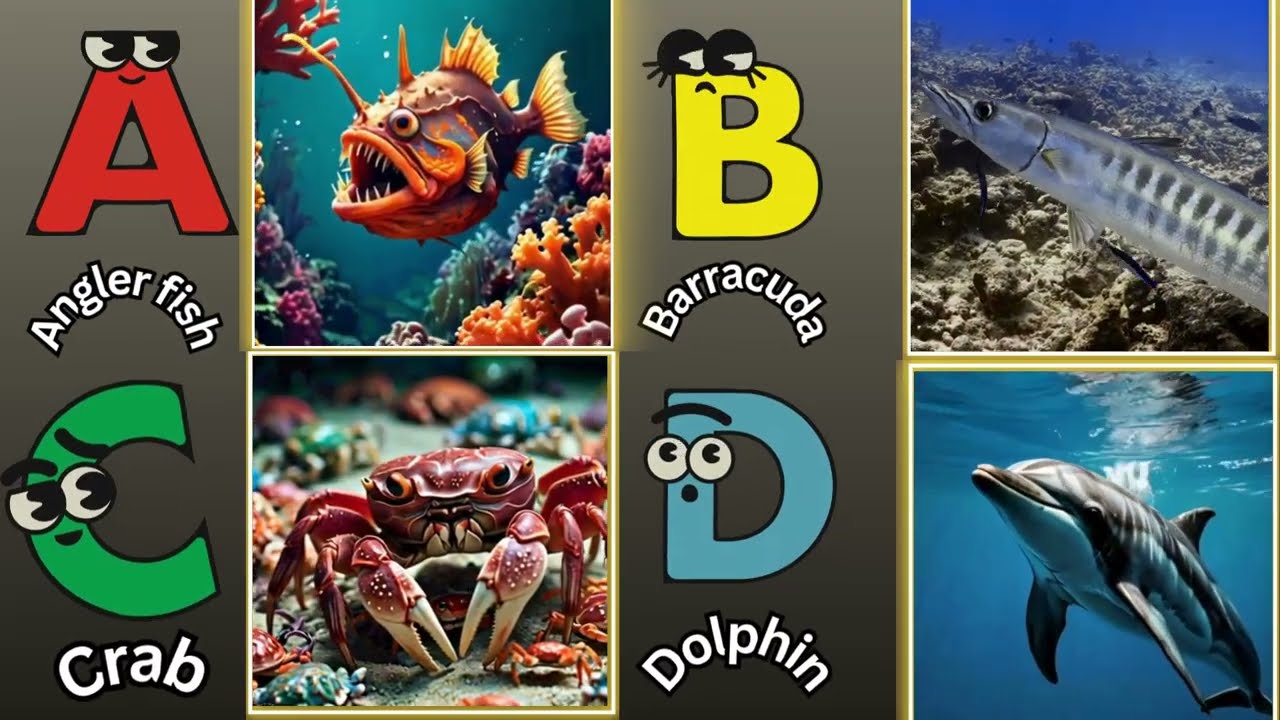 ABC Sea Animals | ABC Safari Animals 18TH1373 | Alphabet Animals Song ...