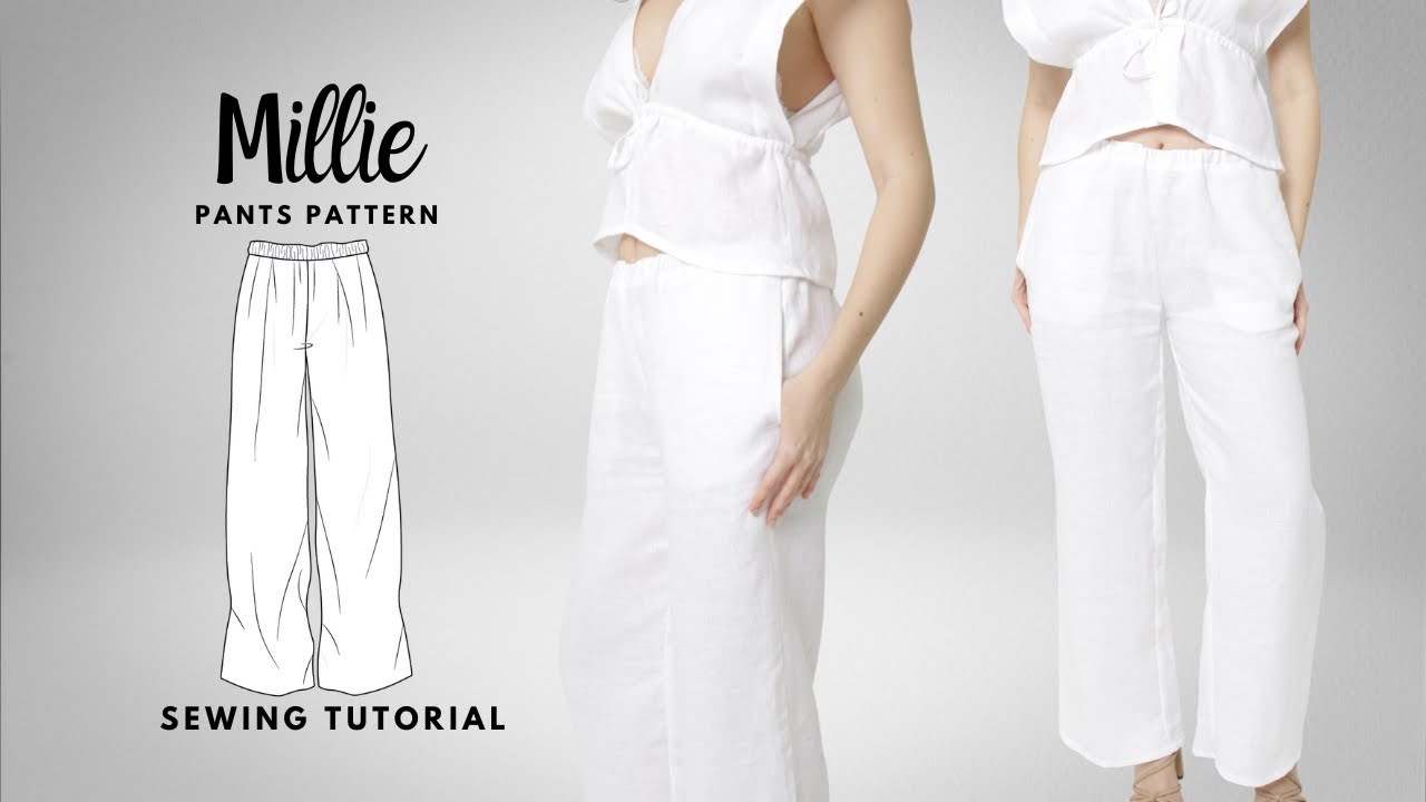 SCANDI PANTS SEWING TUTORIAL- Wide-leg pants sewing pattern ("MILLIE ...