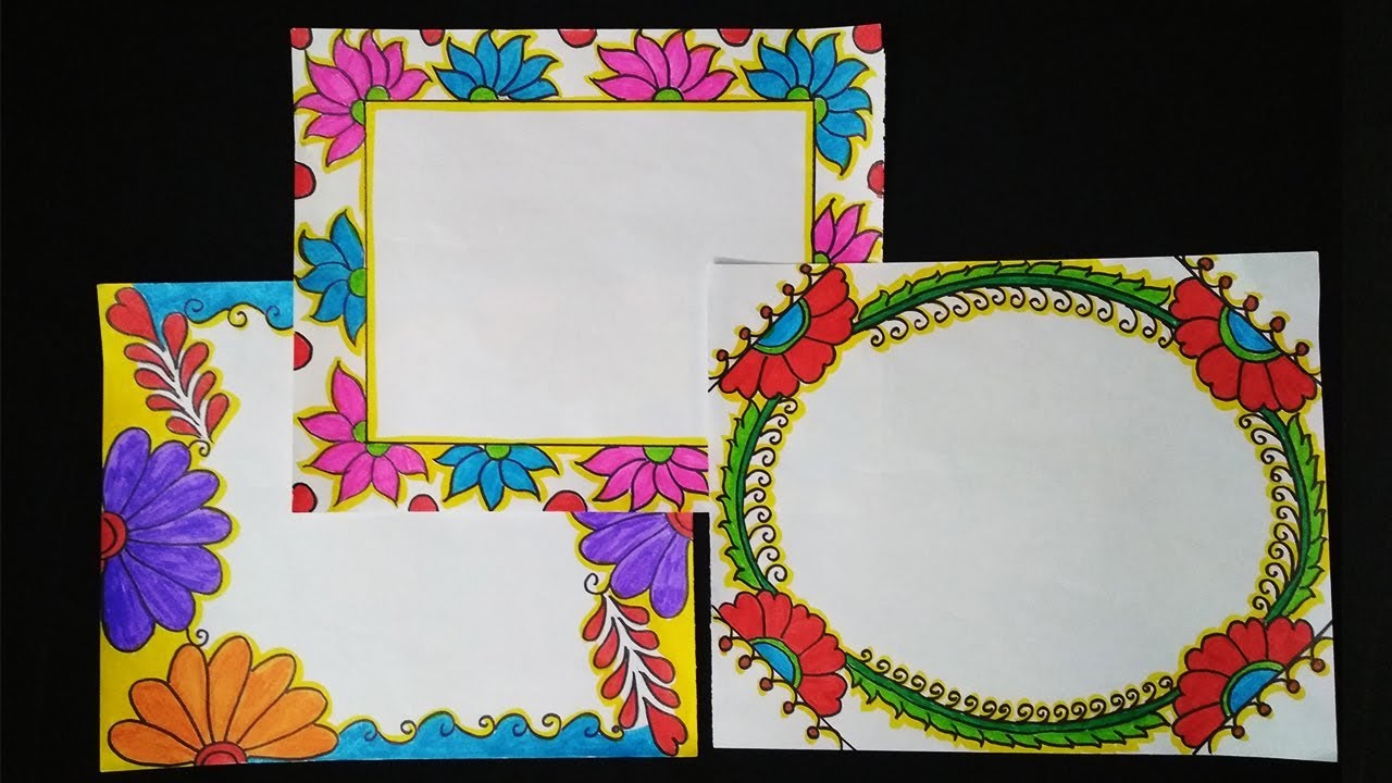 #19 Project designs | Border design | Border designs on paper | Project ...