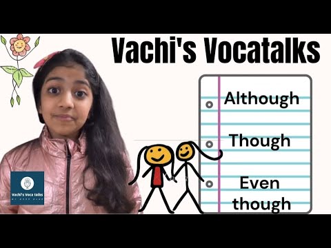 How to use Although, Though &Even though l English Vocabulary l English ...