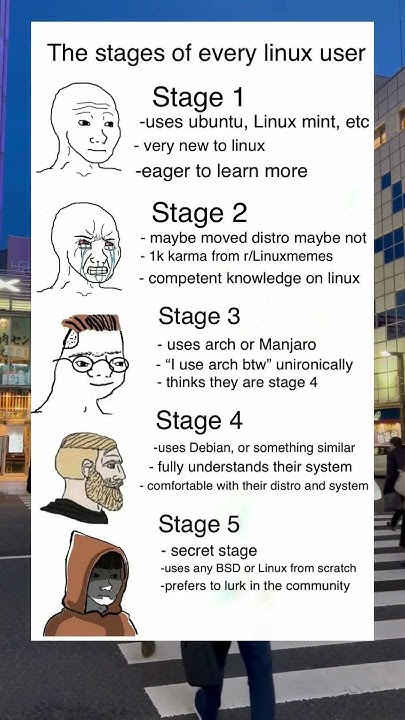 Stages of every Linux user - YouTube