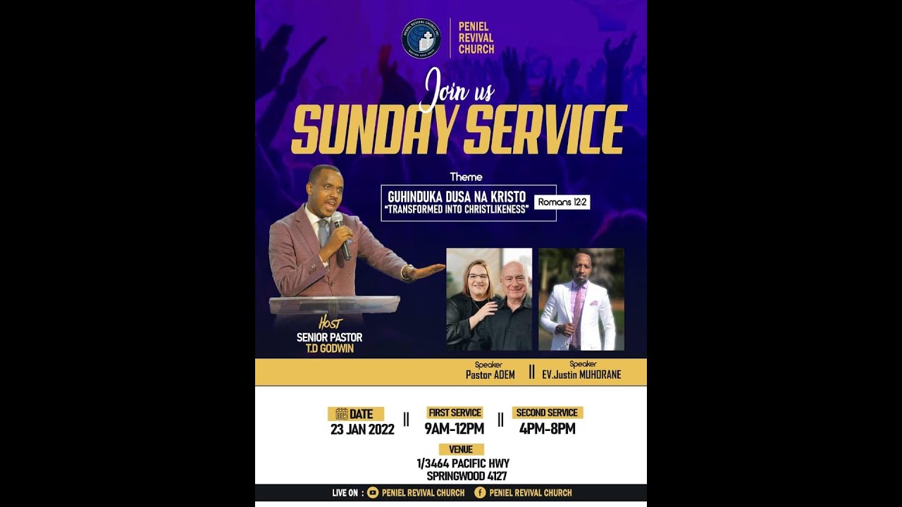 PENIEL REVIVAL CHURCH AUSTRALIA SUNDAY SERVICE IGITARAMO 23.01.2022 ...