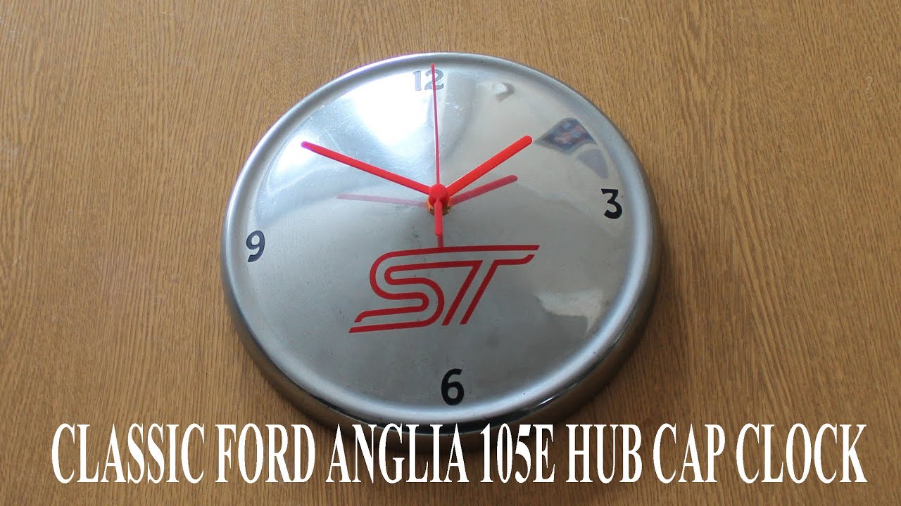 MAKE A HUB CAP CLOCK - HOW TO SIMPLE INSTRUCTIONS- Classic Ford Anglia ...
