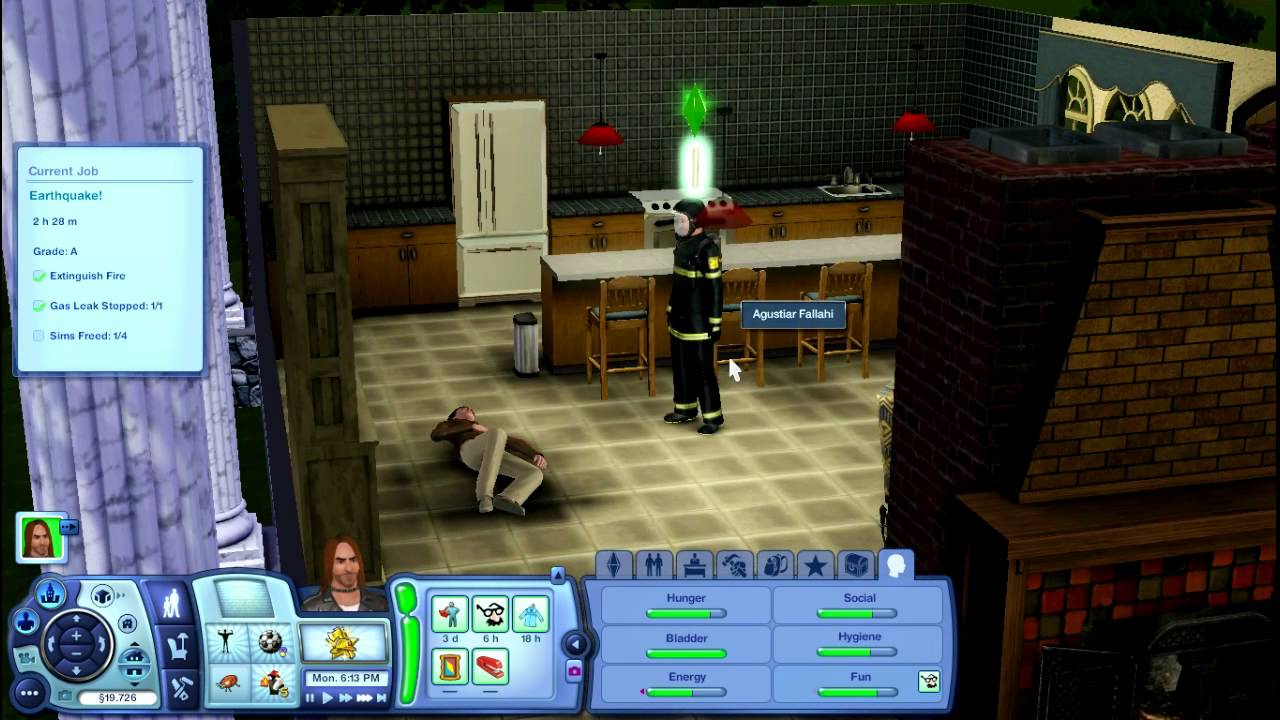 The Sims 3 ambitions gameplay - firefighters professions [HD] - YouTube