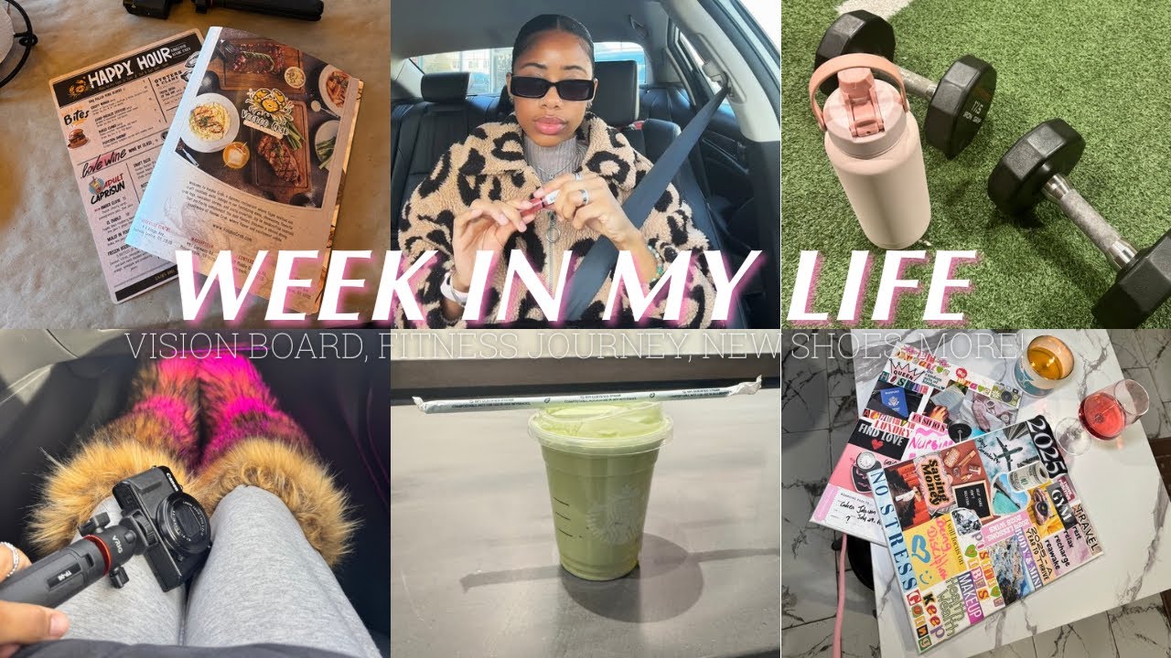 VLOG| Trying Matcha, Vision Board, New Fur Shoes, Fitness Journey, ETC ...