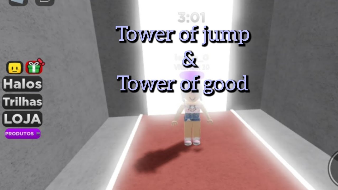 Roblox-GANHEI em qual das TORRES?(Tower of good)(Tower of jump) - YouTube