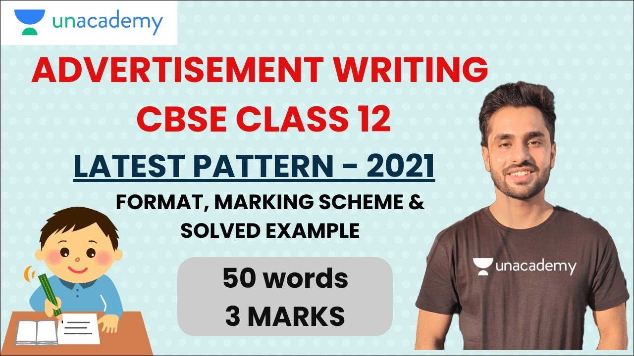 ADVERTISEMENT WRITING - CBSE CLASS 12 - LATEST PATTERN 2021 - YouTube