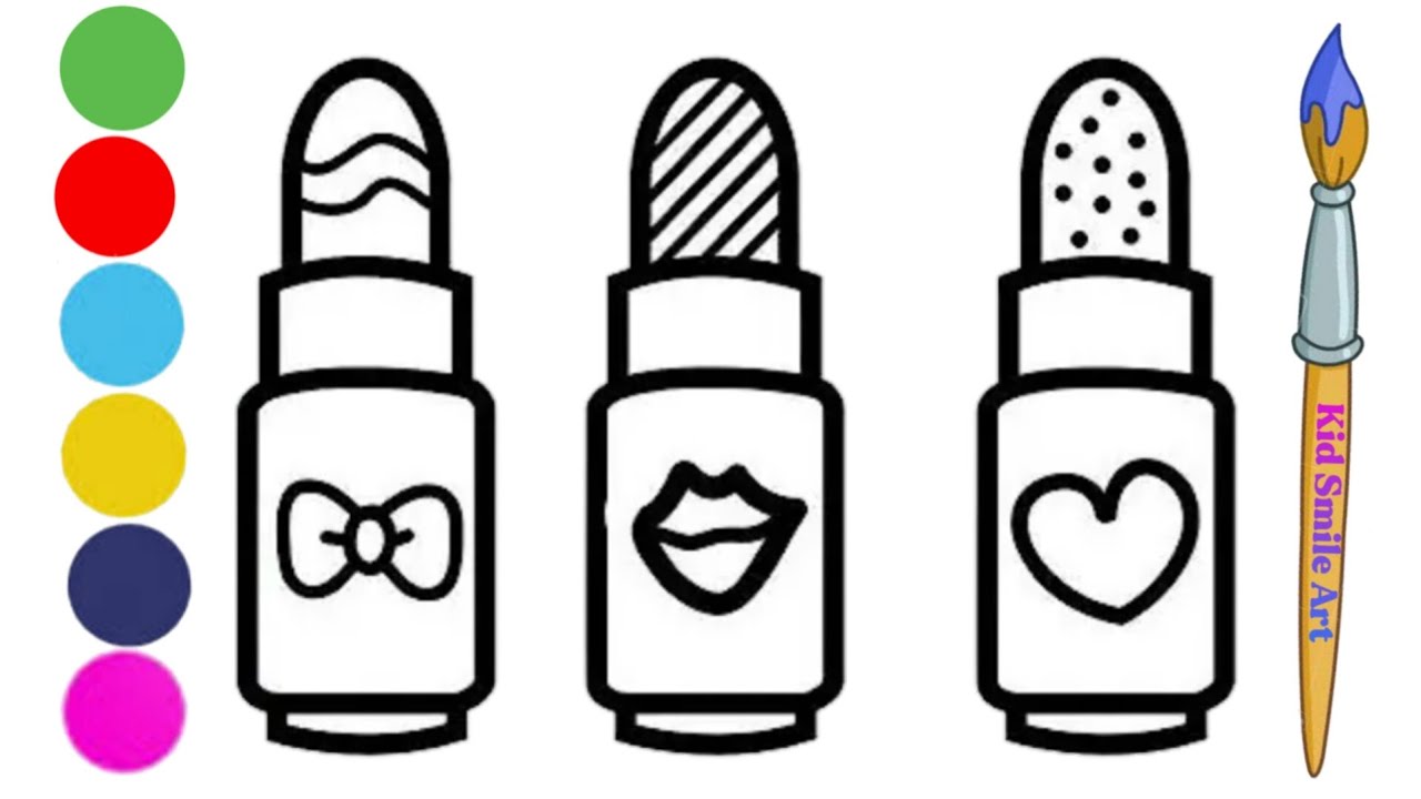 Easy lipsticks drawing for kids|Drawing|Easy drawing - YouTube