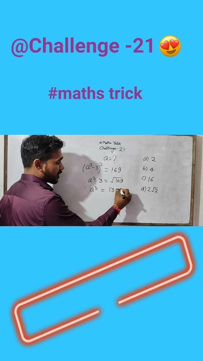 @maths trick challenge-21 - YouTube
