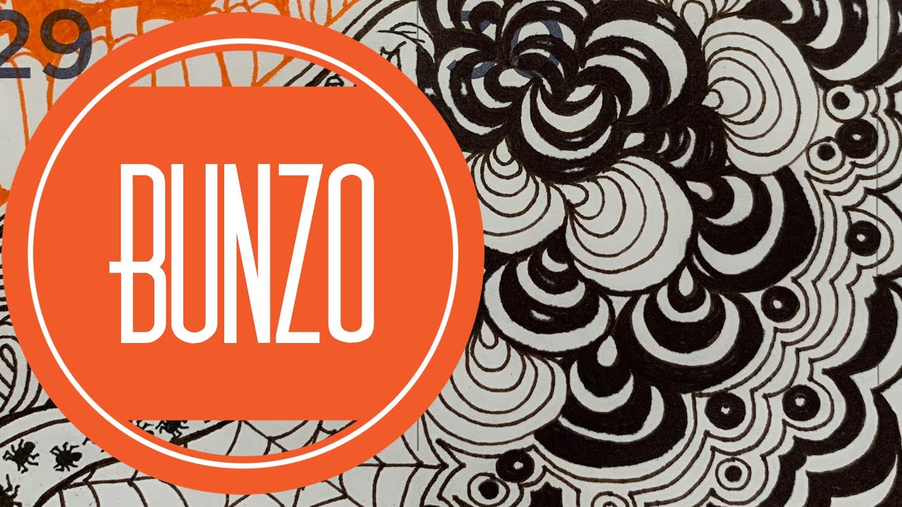 How to Zentangle Bunzo into my Giant Zendoodle #Quigtangle for Inktober ...