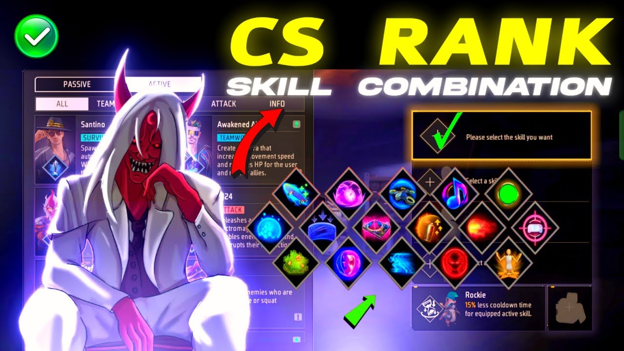 CS Rank NEW Character Combination | Best Character Skill For CS Rank ...
