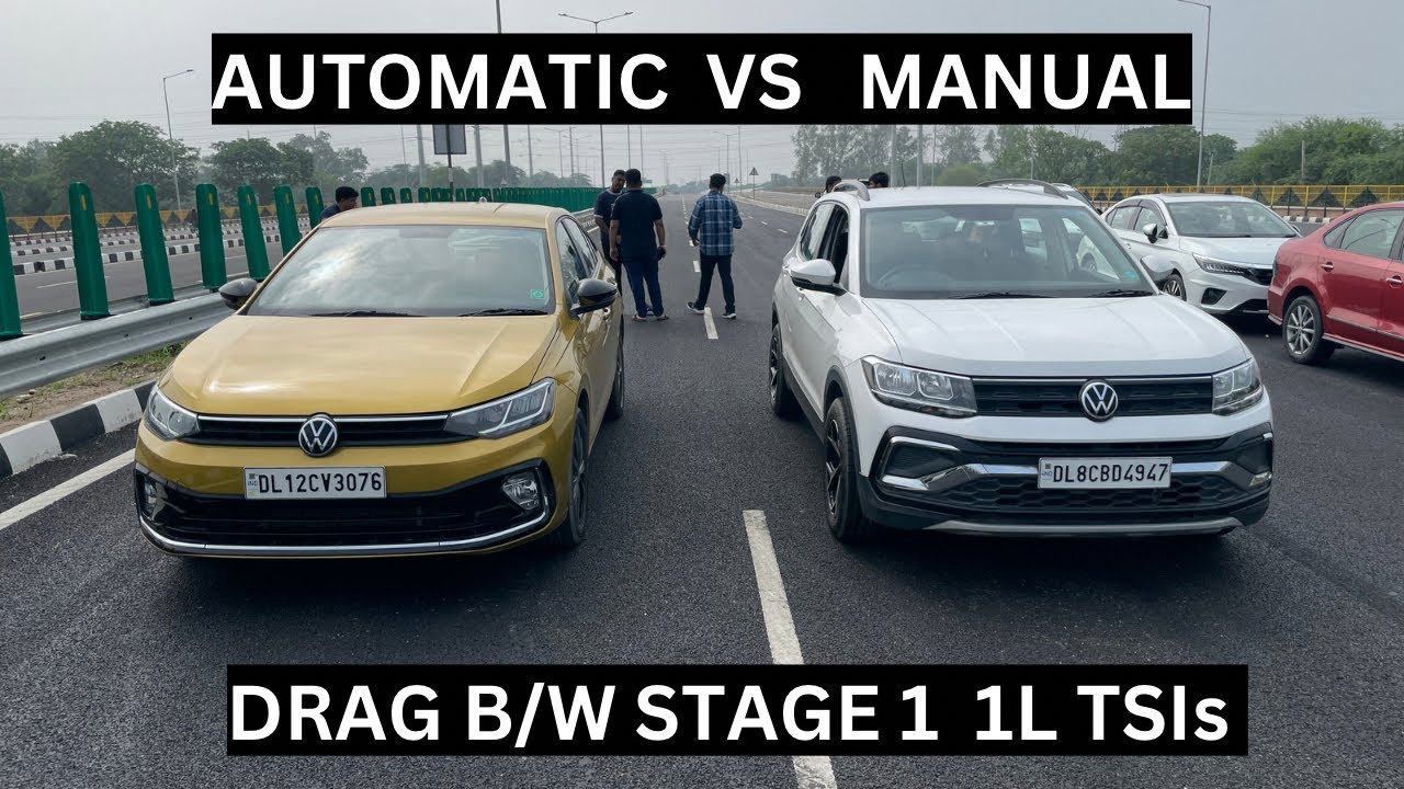 DRAG RACE: STAGE 1 TAIGUN TSI vs STAGE 1 VIRTUS TSI - YouTube