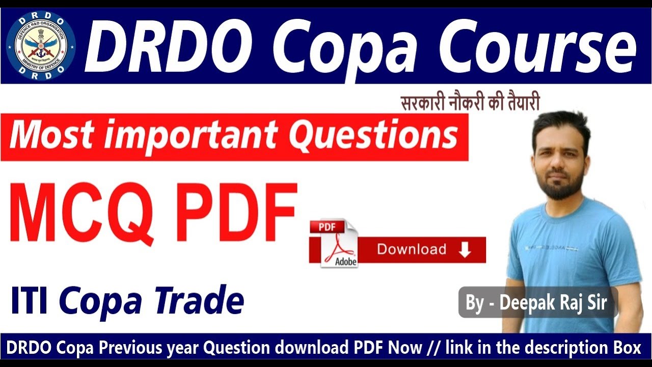 DRDO COPA ITI above 1000 Most Important Questions!! Previous Year ...
