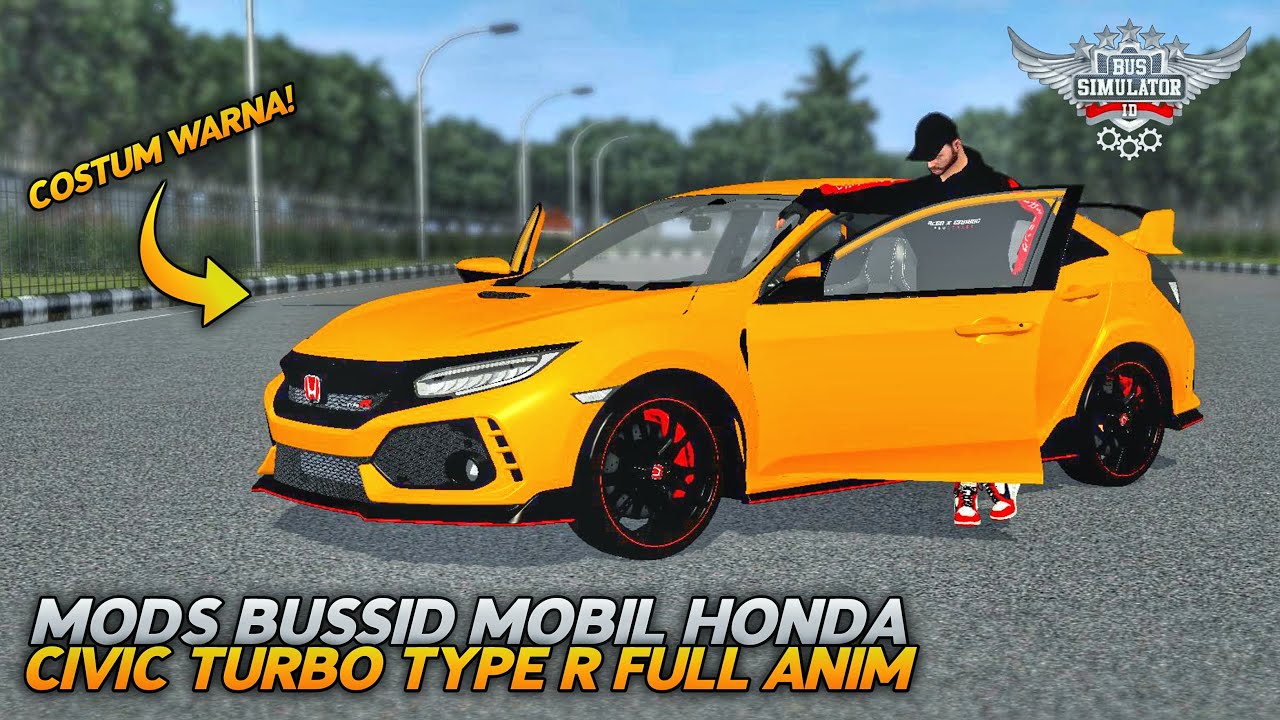 Mods bussid mobil honda civic turbo type R terbaru - YouTube