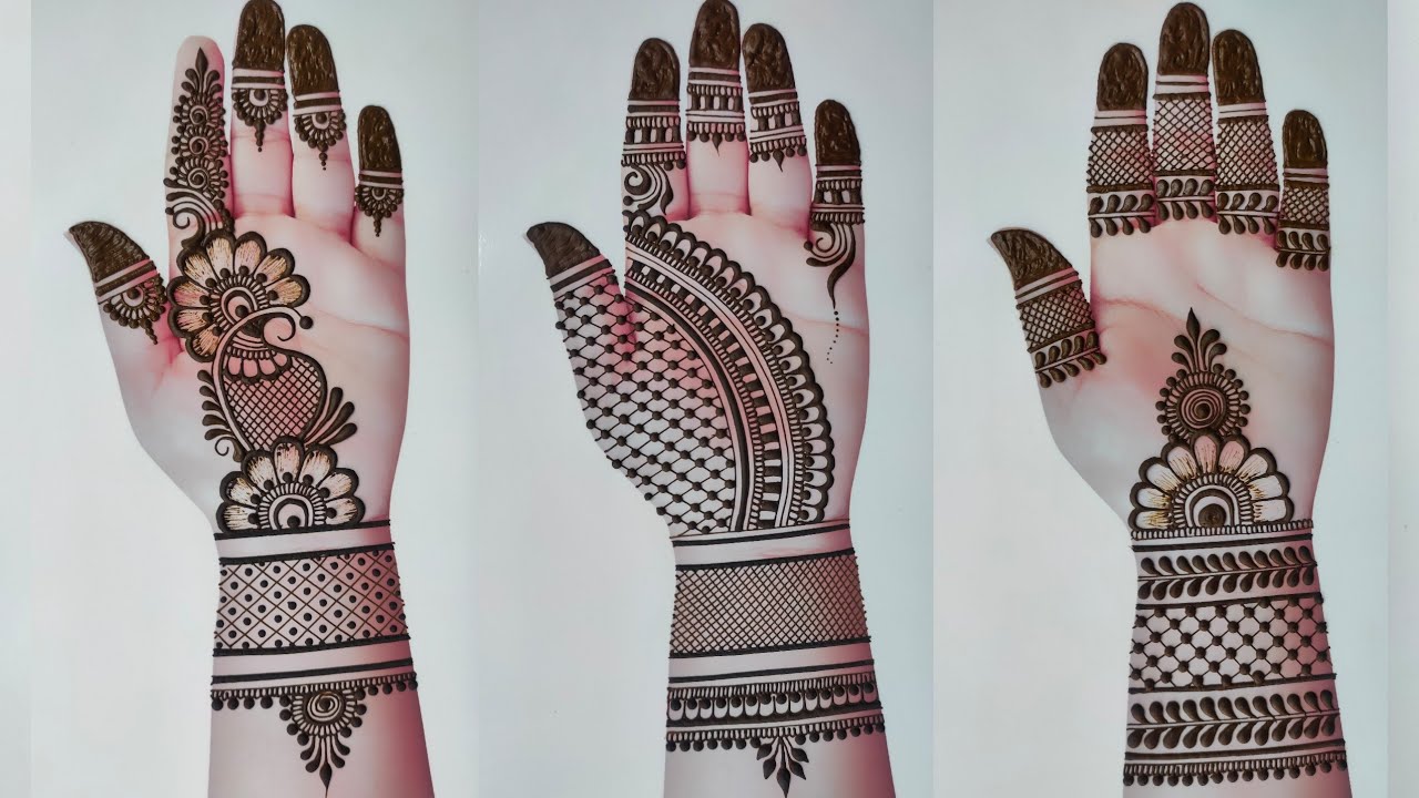 Top 3 Simple design ka mehandi | mahdi ka dizain| madhi ke design| easy ...