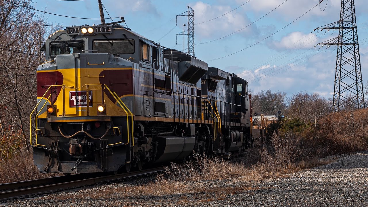 [HD] Norfolk Southern Lackawanna Heritage Unit on the Port Reading ...