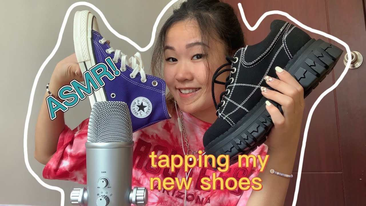 【ENG ASMR】TAPPING MY NEW SHOES|CONVERSE 1970s|DELIAS🥿 - YouTube