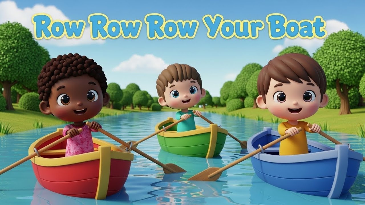 Row Row Row Your Boat 🚣‍♂️ Gently Down the Stream | Nursery Rhymes for ...