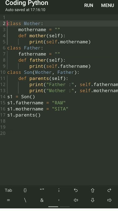 Multiple Inheritance in python - YouTube