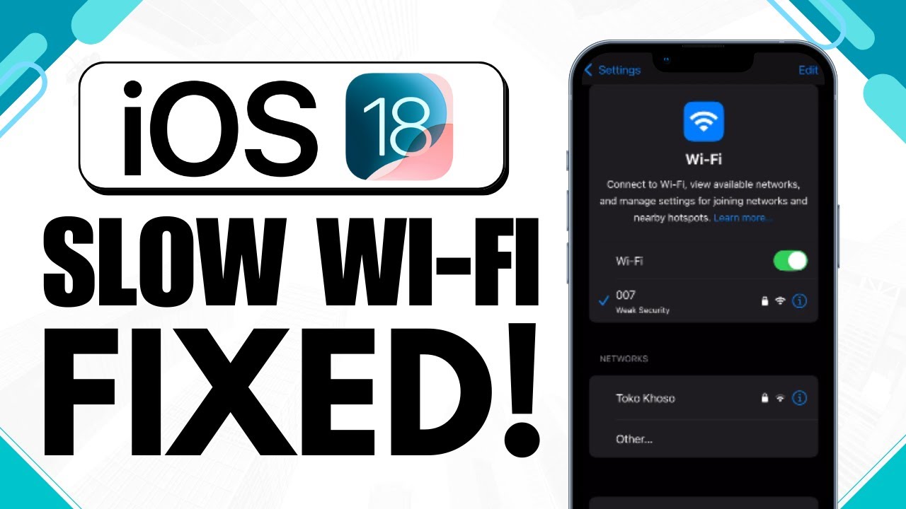 FIX Your SLOW iPhone Wi-Fi After iOS 18 Update! - YouTube