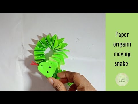 paper origami moving snake || kids friendly || step by step ...