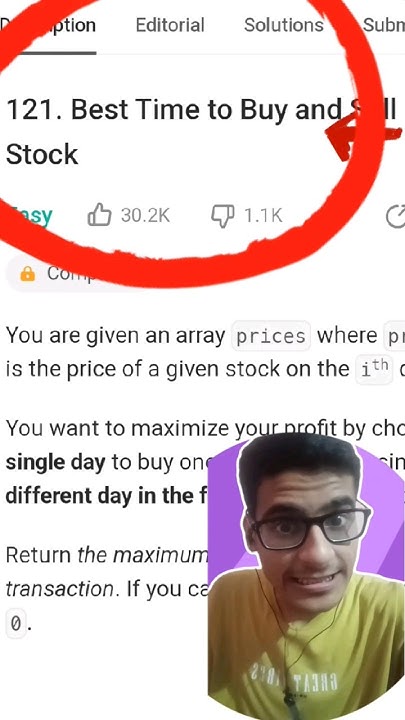 #121 ||Best Time to buy and sell stock||#leetcode #dsa #leetcodesolution #dsa - YouTube