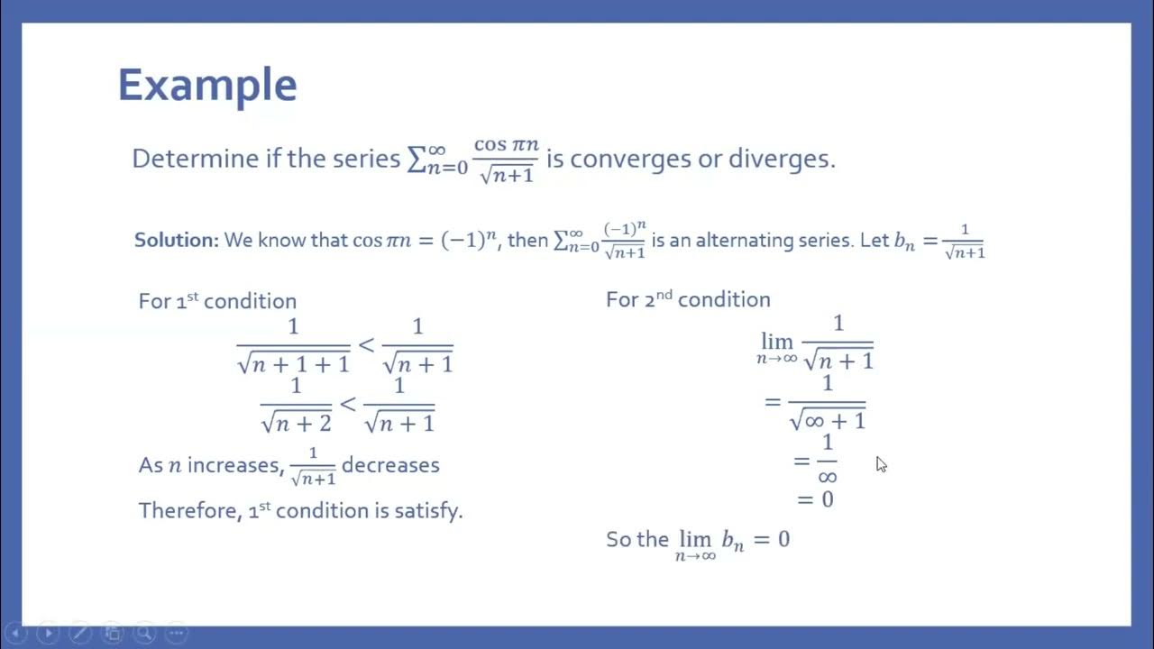 Calculus 2 - Alternating Series and Absolute and Conditional Convergence - YouTube