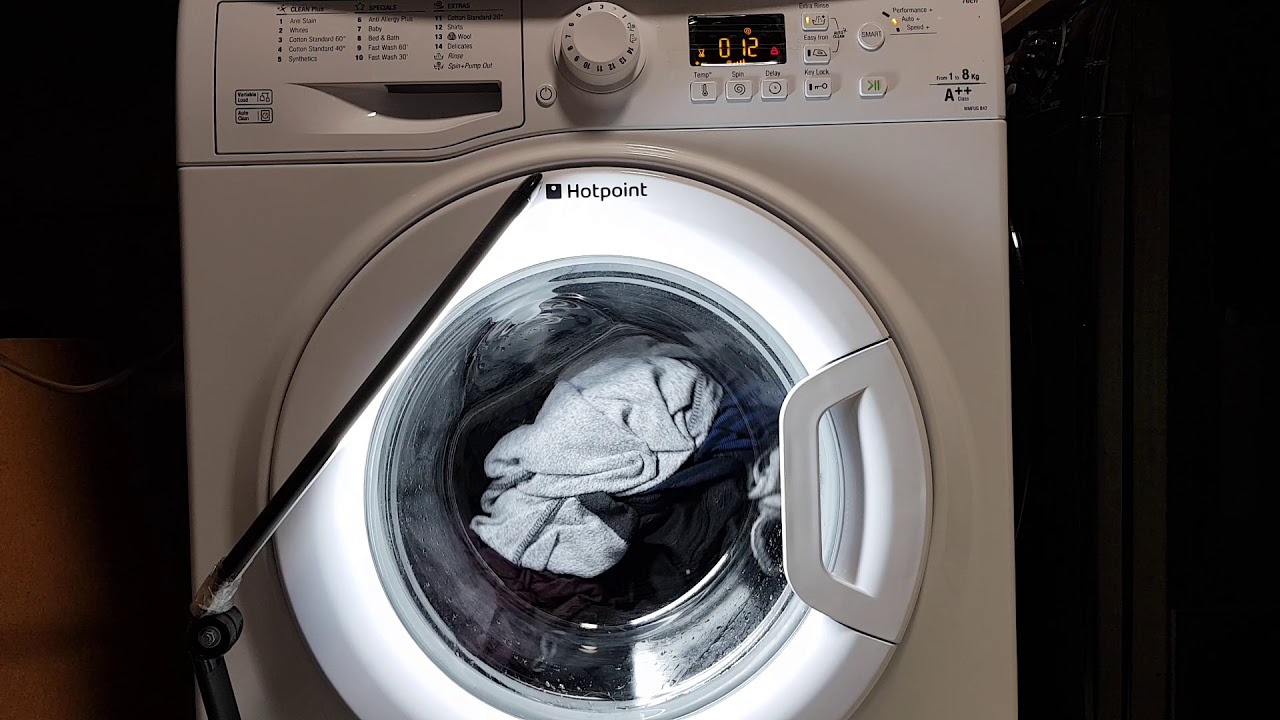 Hotpoint cotton 30c auto+ rinse+ 4/4 - YouTube
