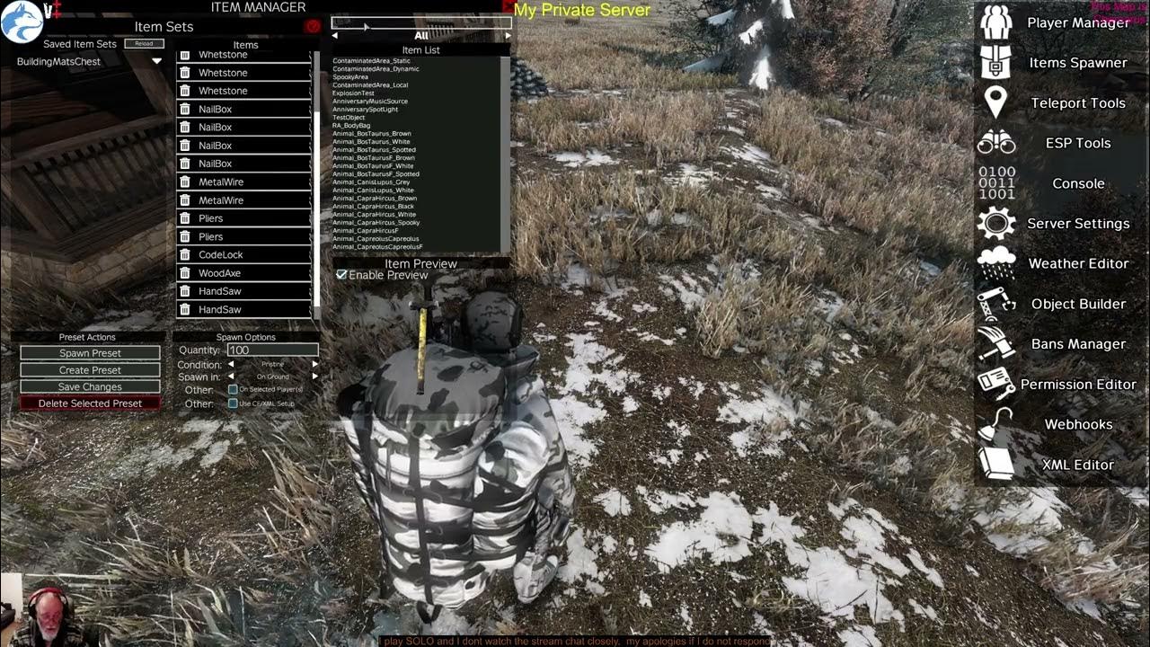 DayZ - VPP Admin Tools - Items Spawner Preset - Chest/container of items - YouTube