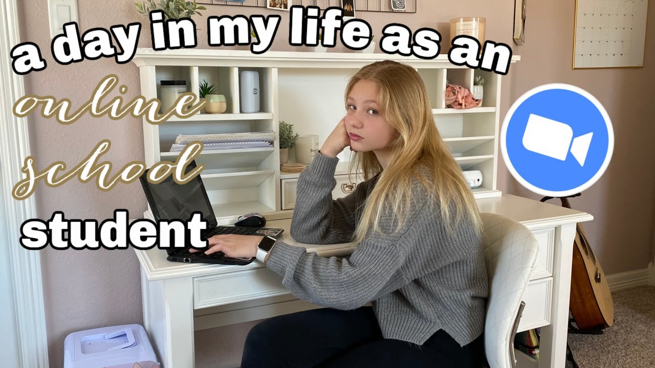 a day in my life as an online school student. - YouTube